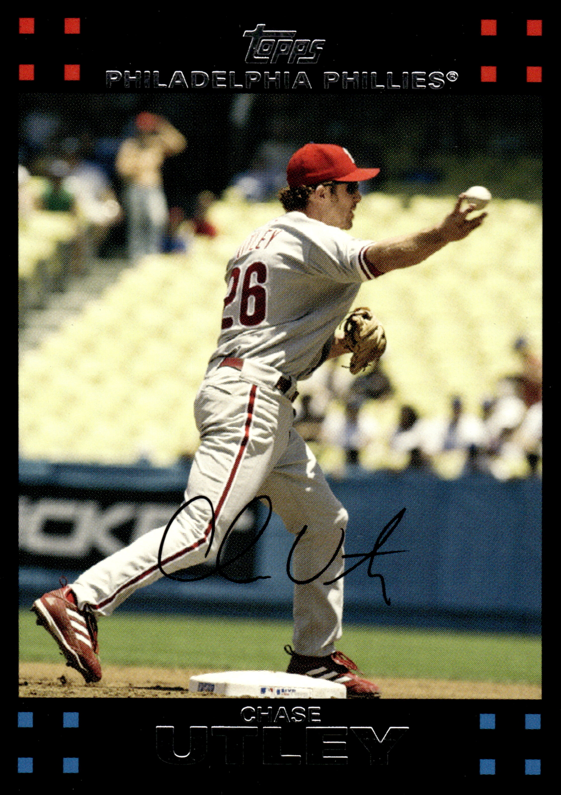 2007 Topps #350 Chase Utley Red Back Philadelphia Phillies | eBay