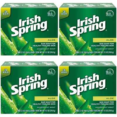 4x Irish Spring Déodorant Savon Barre - Aloés (12 Barres Total ...