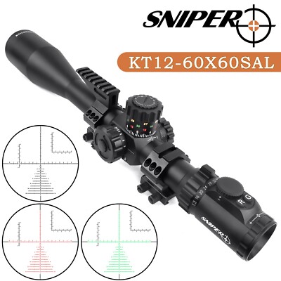 Sniper 12-60X60SAL Long Range Rifle Scope 35mm Tube fit for 6.5/.308 ...