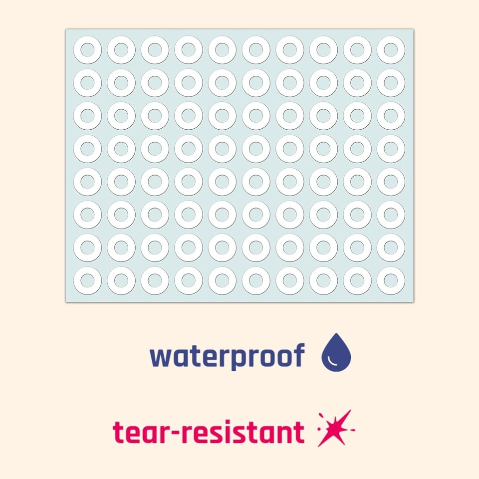 80 - 800 clear Hole Punch Reinforcement Ring reinforcer Labels Stickers ...