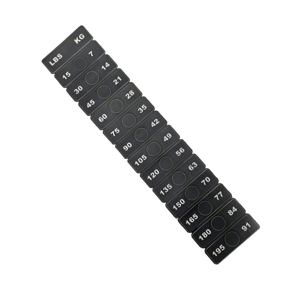 Number Stickers for Fitness Gym Equipment Weight Stack Labels 15 to 195 ...