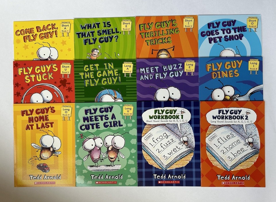 Fly Guy Phonics Children’s Books Beginning Readers Lot 12 9780545918015 ...