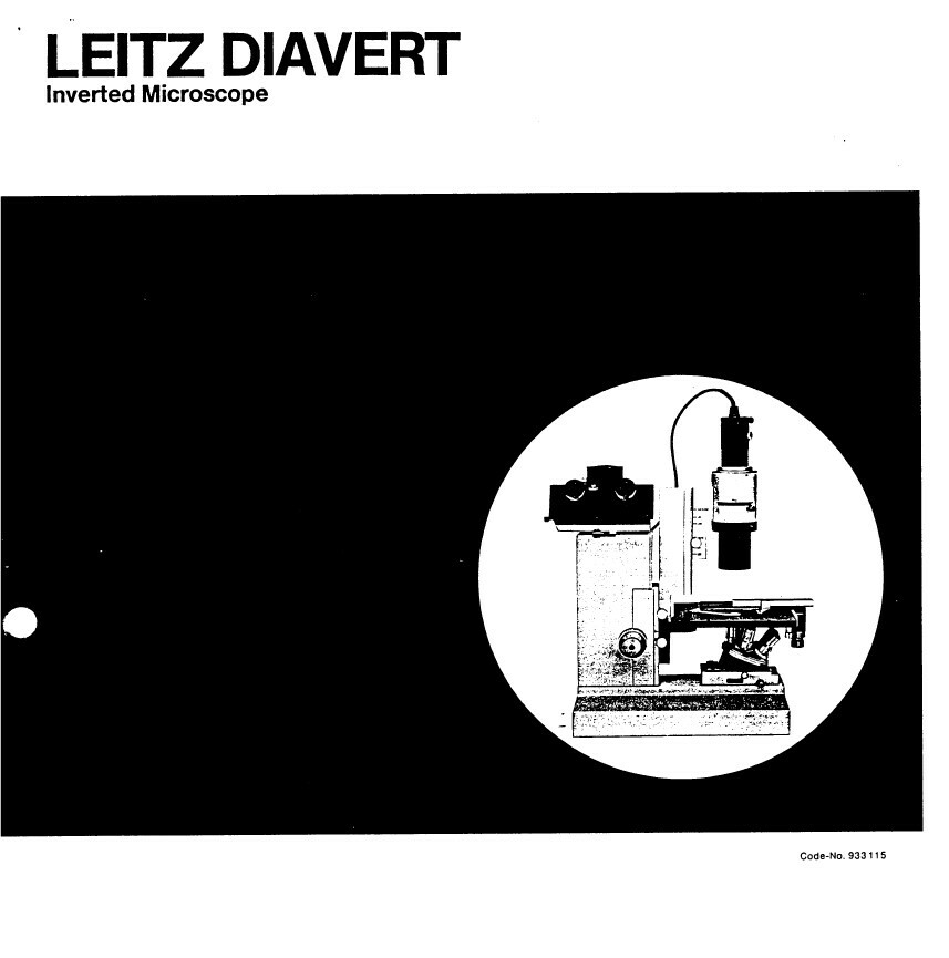 Leitz Diavert Inverted Microscope Manual PDF on CD | eBay