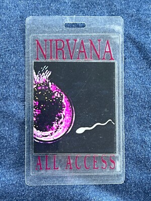 NIRVANA 1992 TOUR LAMINATE BACKSTAGE PASS OREGON & SEATTLE SHOWS kw lp ...