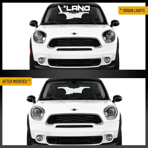 Pair VLAND LED Headlights For 2010-16 Mini Cooper Countryman R60 W ...