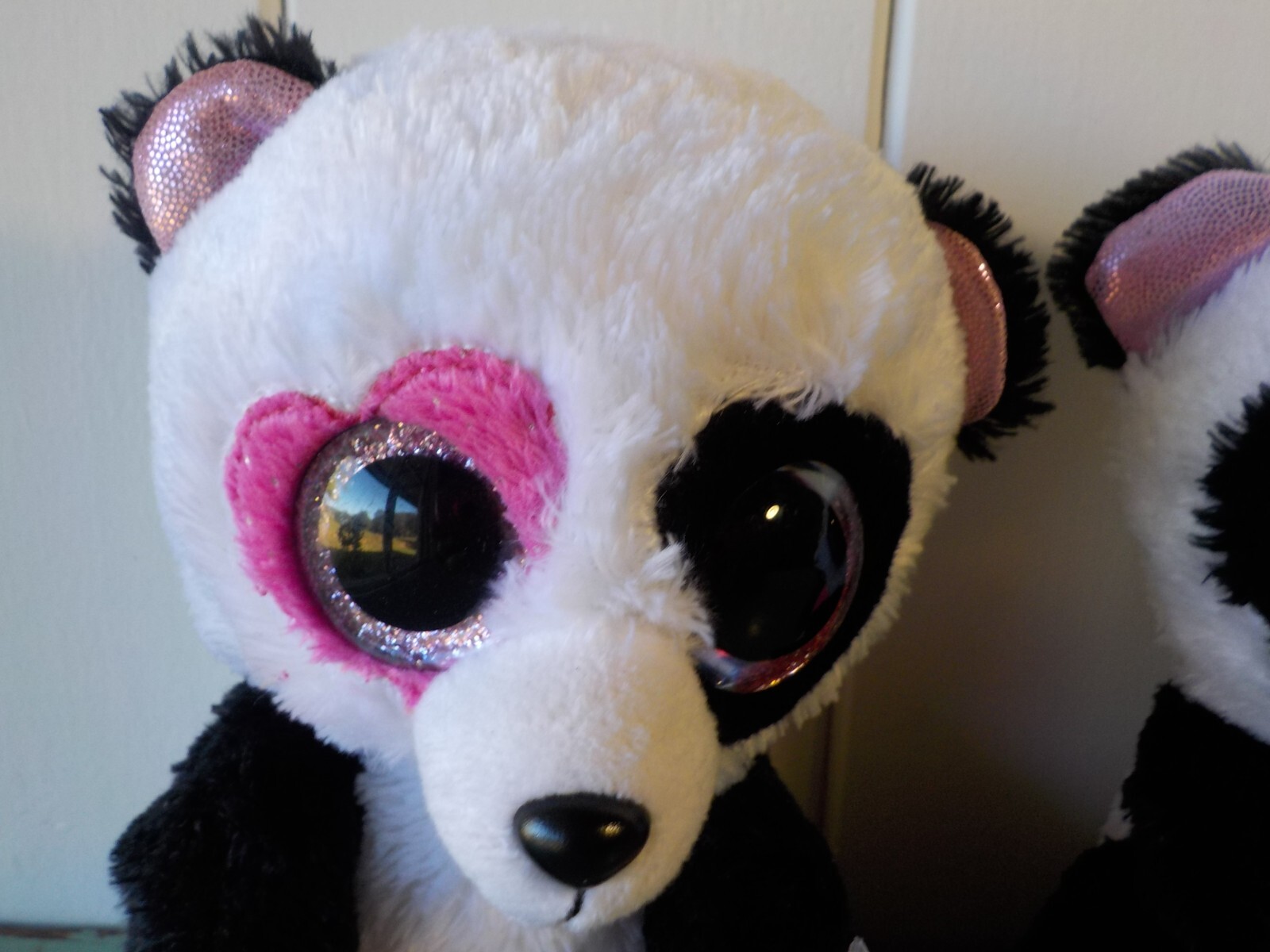3 of 6 inch Beanie boo Panda Bears TY Cutie pie Mandy Valentina With ...