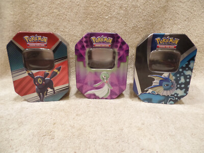 Lot of 3 Pokemon Empty Collector's TINS - SEE PICS -NO CARDS! | eBay