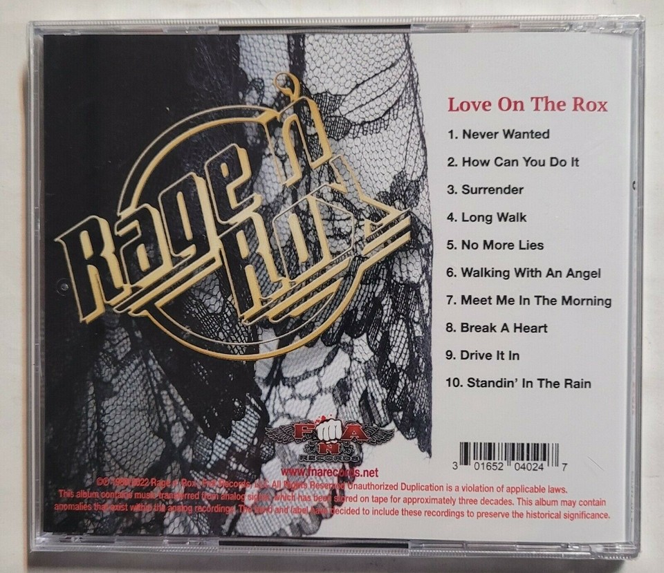 Rage N' Rox Love On The Rox CD Hard Rock | eBay