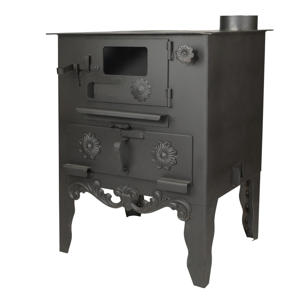 Wood Burning Sheet Metal Stove with Oven, Cooker Stove, Wood Stove ...