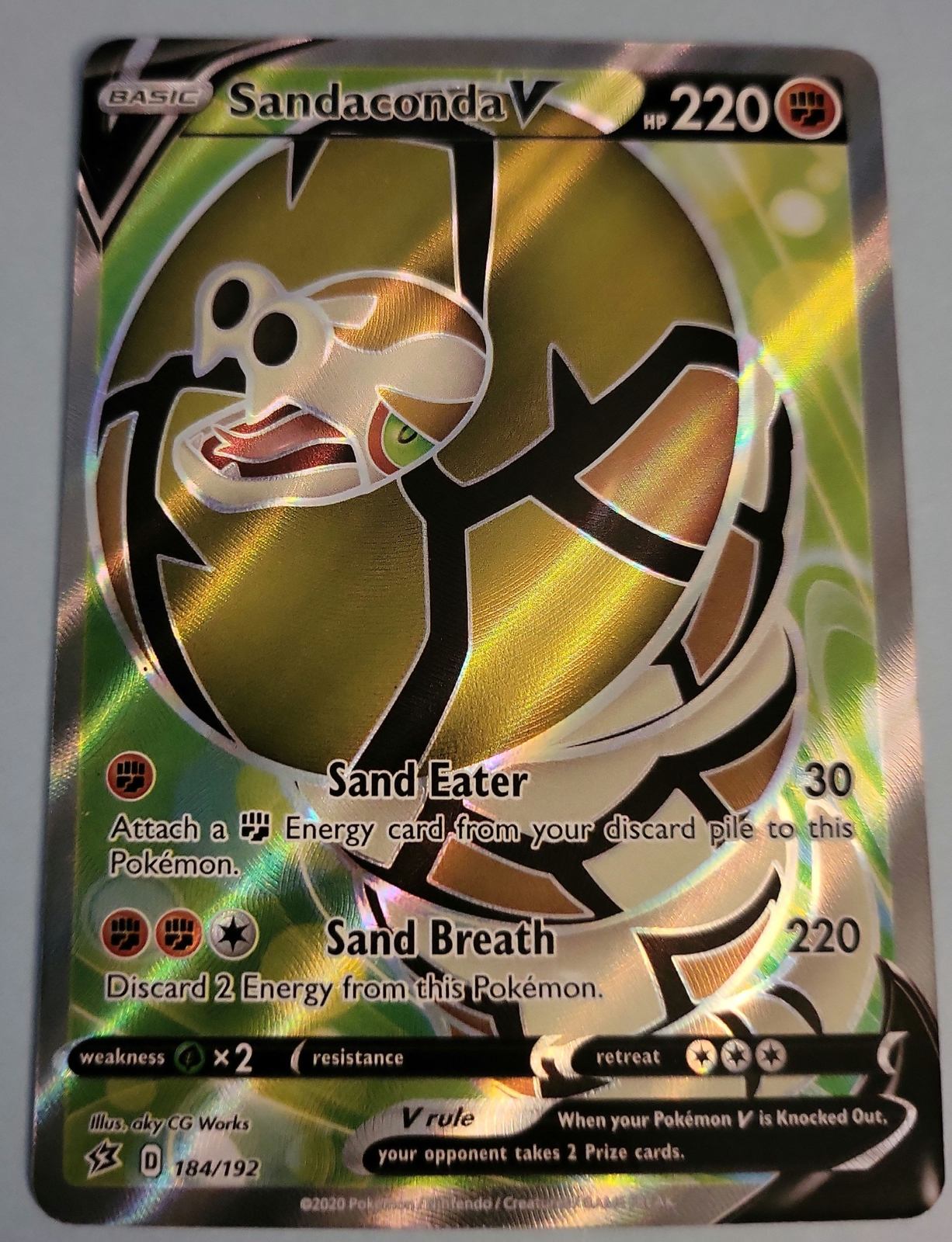 Sandaconda V #184 Pokemon Card Rebel Clash | eBay