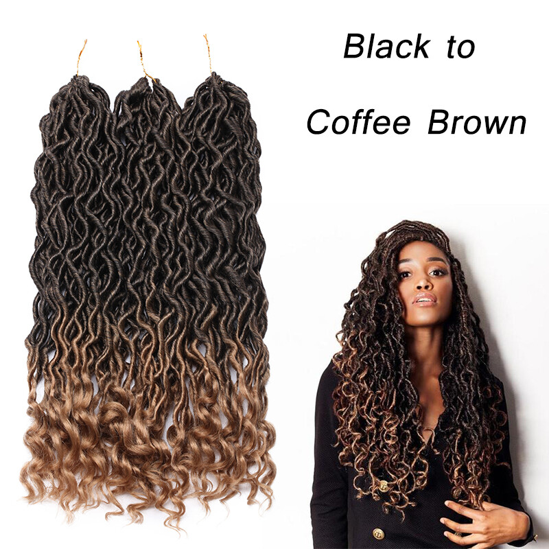 20 Inch Goddess Faux Locs Braids Hair Extensions for Braiding Dread ...