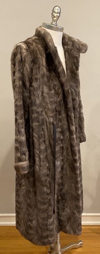 Vintage Carl W. Herrmann Inc Pittsburgh Mink Brown Fur Long Coat | eBay