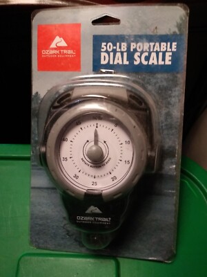New Ozark Trail Brand 50 LB Portable Dial Fish Scale with Tape Measure ...