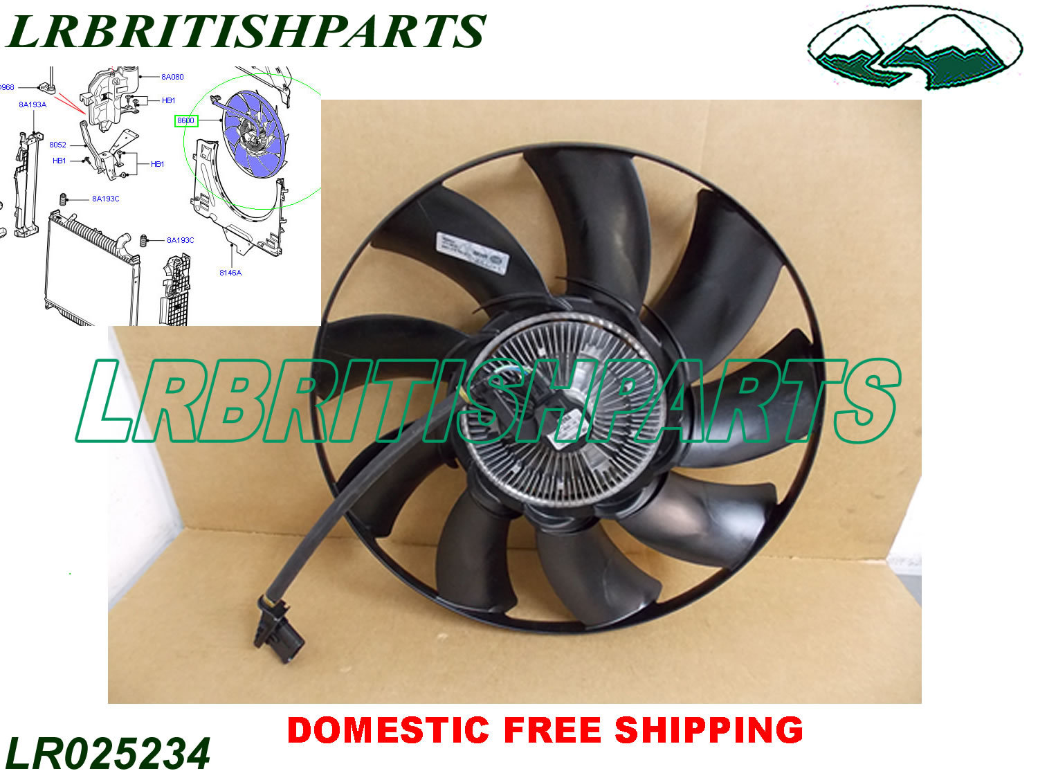 LAND ROVER FAN CLUTCH LR3 RANGE ROVER RANGE ROVER SPORT LR025234 NEW ...