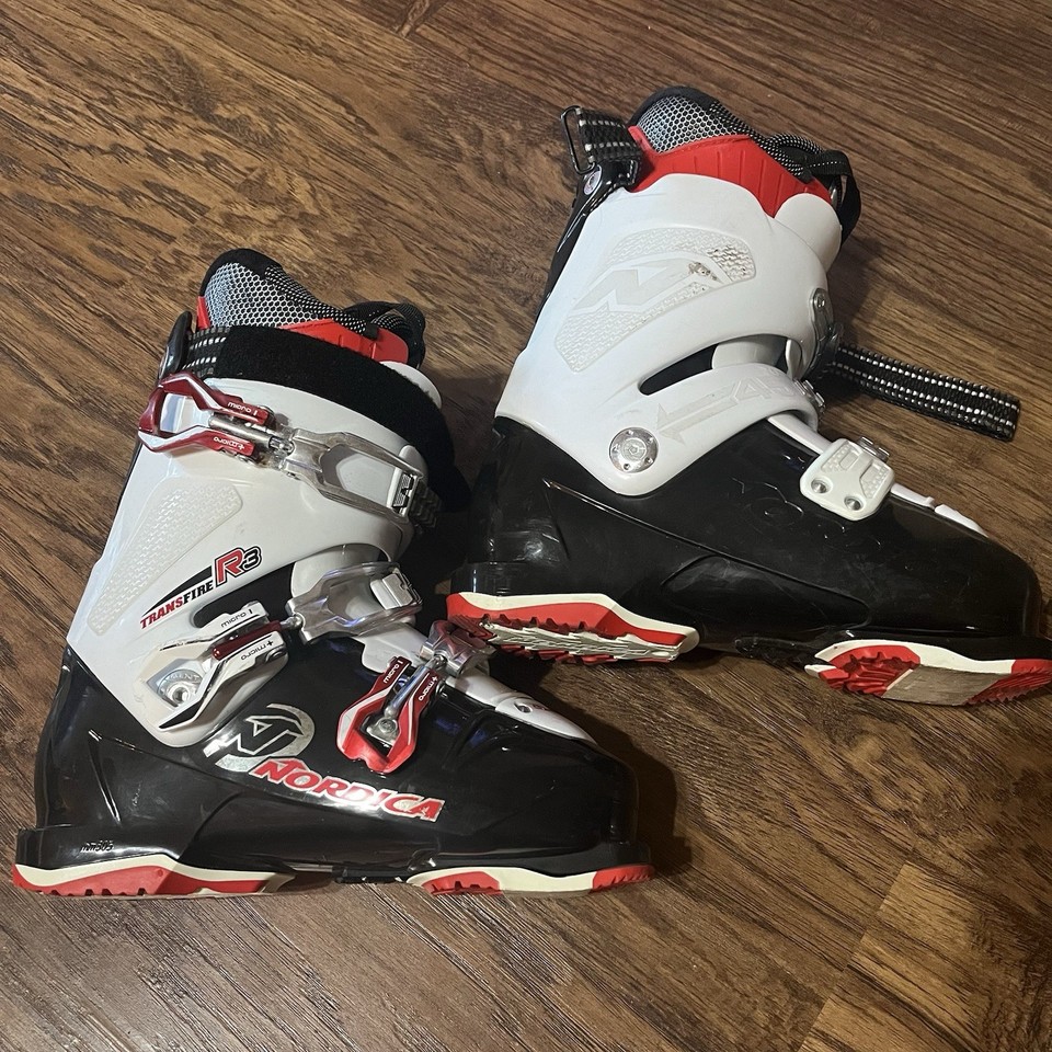 Nordica Transfire R3 Ski Boots 305-MM 265-MP White Black Thermo Custom ...