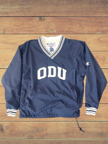 Vintage Champion Old Dominion Monarchs ODU Jacket Mens L Blue Pullover ...