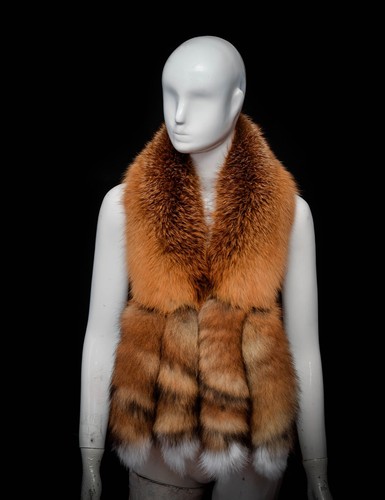 Genuine Red Fox Fur Handmade Exclusive Shoulder Wrap Scarf Boa Stole ...