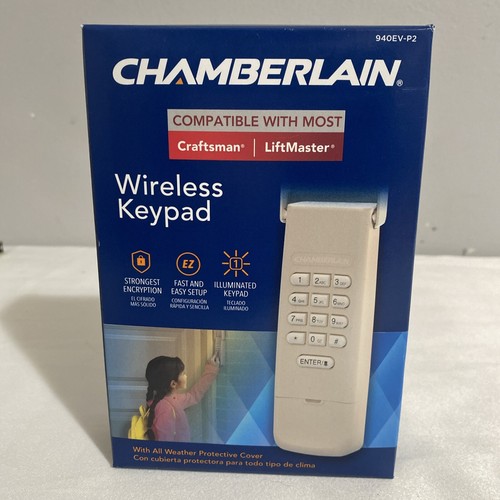 Chamberlain 940EV-P2 Garage Door Keyless Wireless Keypad Open Box | eBay