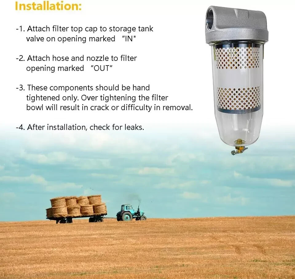 New Fits 496 Goldenrod Water Block Fuel Tank Filter w/ 1" NPT Cap | eBay