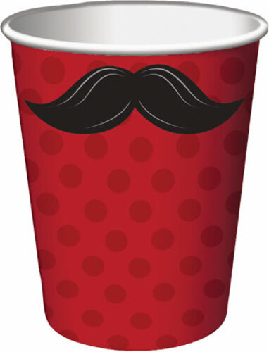 Mustache Madness Moustache Paper Cups - Packet of 8 - Movember Party ...