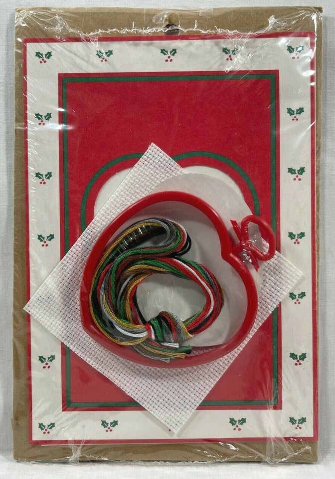 NEW 1990s New Berlin Merry Christmas 30495 Cross Stitch Kit Card ...