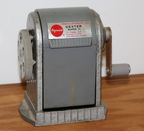 Vintage Apsco Dexter Super 10 6 Position Pencil Sharpener - Desk or ...