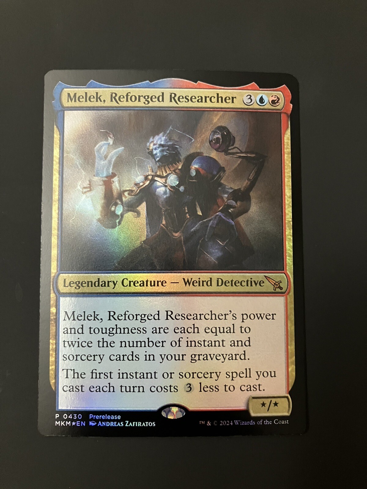 FOIL Prerelease MELEK, REFORGED RESEARCHER mtg NM Murders at Karlov ...