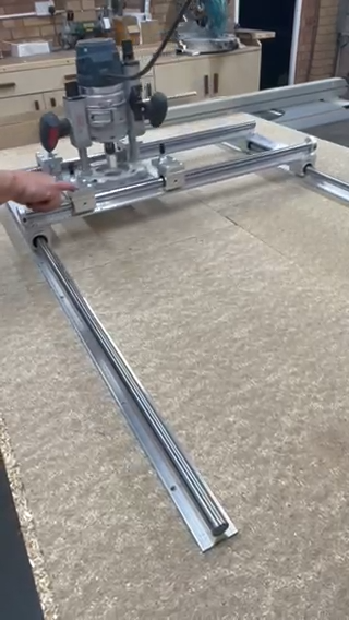 Slab Flattening, Router surfacing facing jig, Router sled, linear rail ...