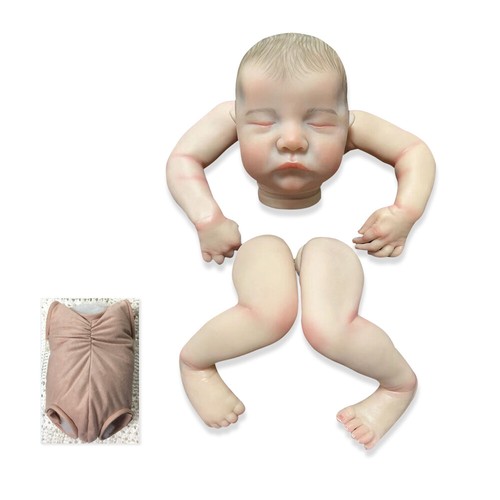 19inch Painted Reborn Doll Kits Levi Unassembled DIY Kit Lifelike 3D ...