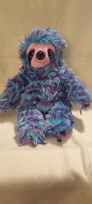 B15 - Build-A-Bear Workshop Purple Blue Sloth Plush Soft Toy Teddy Bear ...