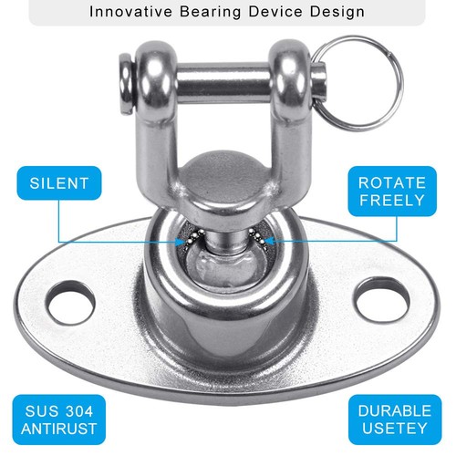 Tire Swing Kit Heavy Duty Swing Hanger Coated Chains Hooks 360 Rotation ...