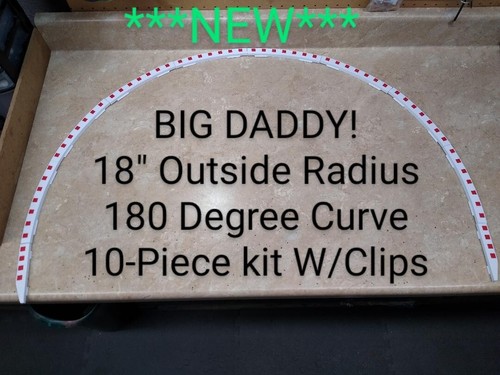 Racing Borders for AFX H.O. Track! 18" outer radius 1/2 turn 10-pc kit ...