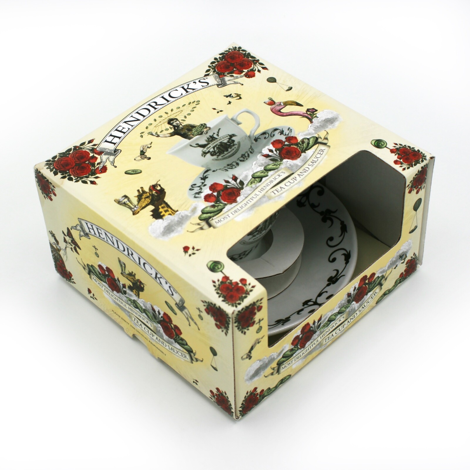 Hendrick's Gin Tea Cup And Saucer Set Brand New Boxed Collectable | eBay