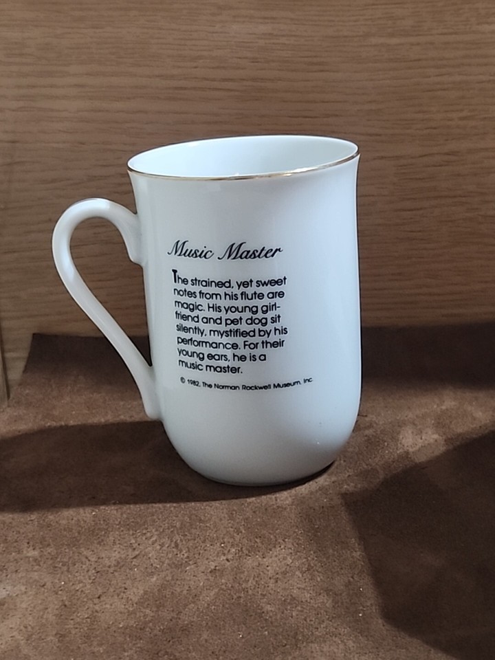 norman rockwell Music Master Coffee Mug White Vintage (951) | eBay
