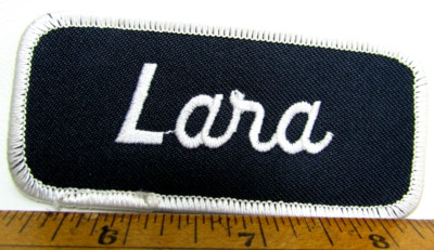 Lara Name Jacket Patch Personalized Employee Work Shop Uniform ...