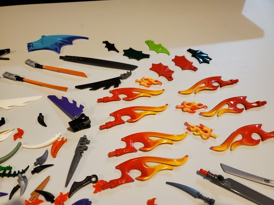 Lego Flames Fire Swords Wings Tusk Specialty Pieces Translucent Lot | eBay
