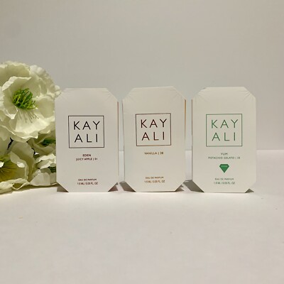 3 Kayali Perfume Sample Collection Women Vials Spray Set 1.5ml/0.05oz ...