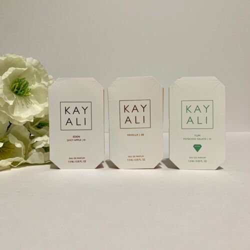 3 Kayali Perfume Sample Collection Women Vials Spray Set 1.5ml/0.05oz ...