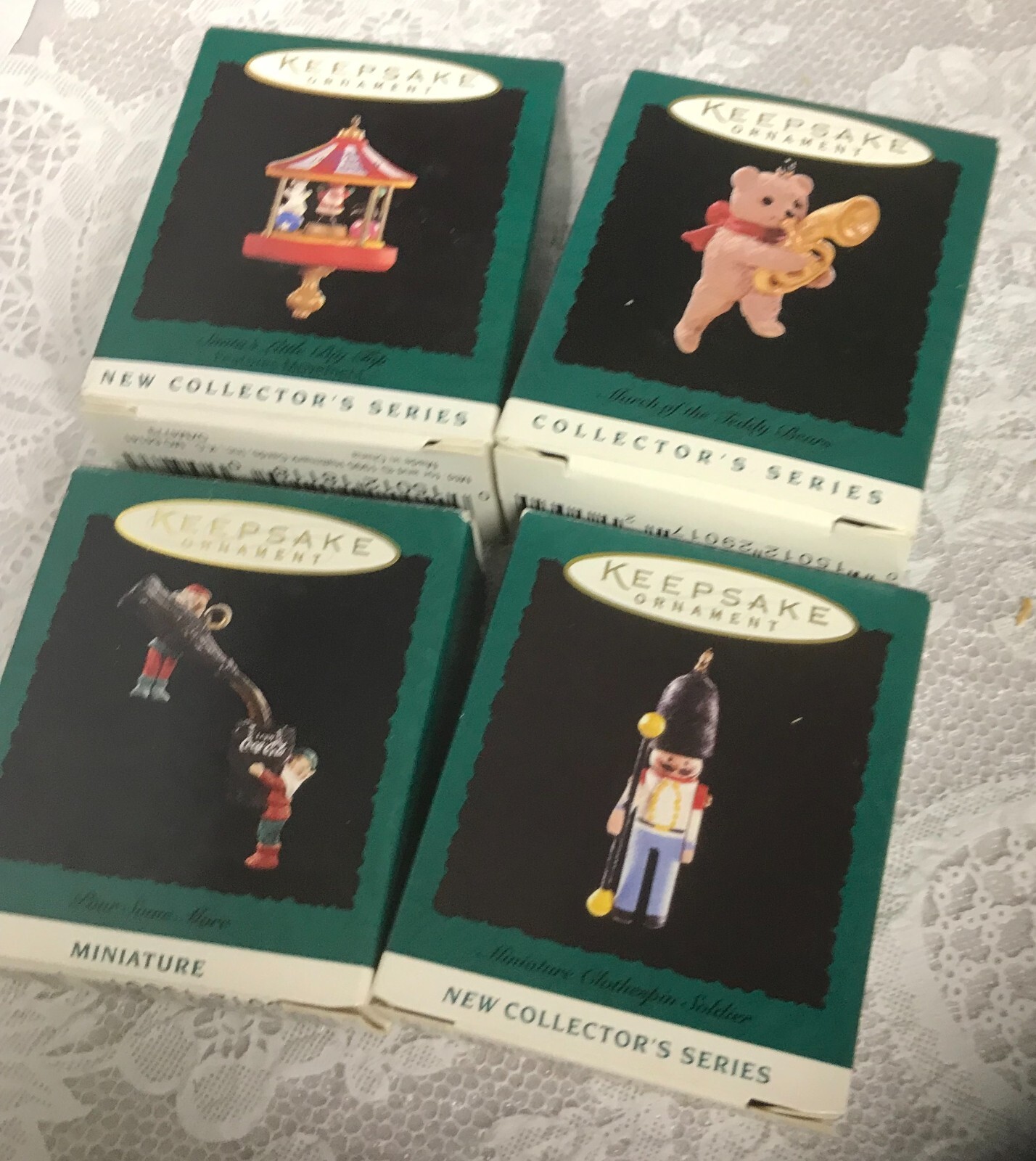 Hallmark Coca Cola, Teddy w/Horn, Soldier, Big Top Miniatures ...