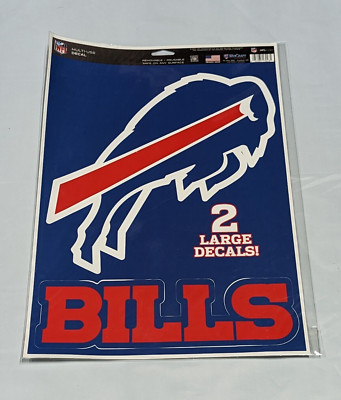 Buffalo Bills Multi Use 2 Decals Stickers Cling Sheet Measures 11" x 17 ...