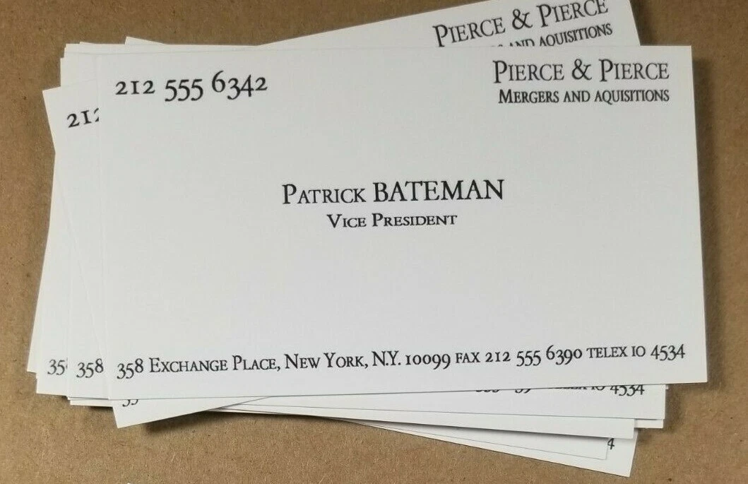 Patrick Bateman Business Card