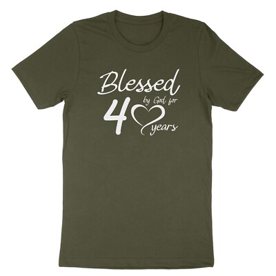 Blessed by God for 40 years Tshirt Happy 40th Birthday shirt Unisex Tee ...
