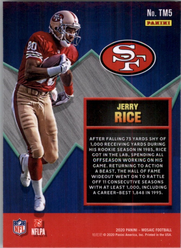 2020 Panini Mosaic Touchdown Masters #5 Jerry Rice - NM-MT | eBay