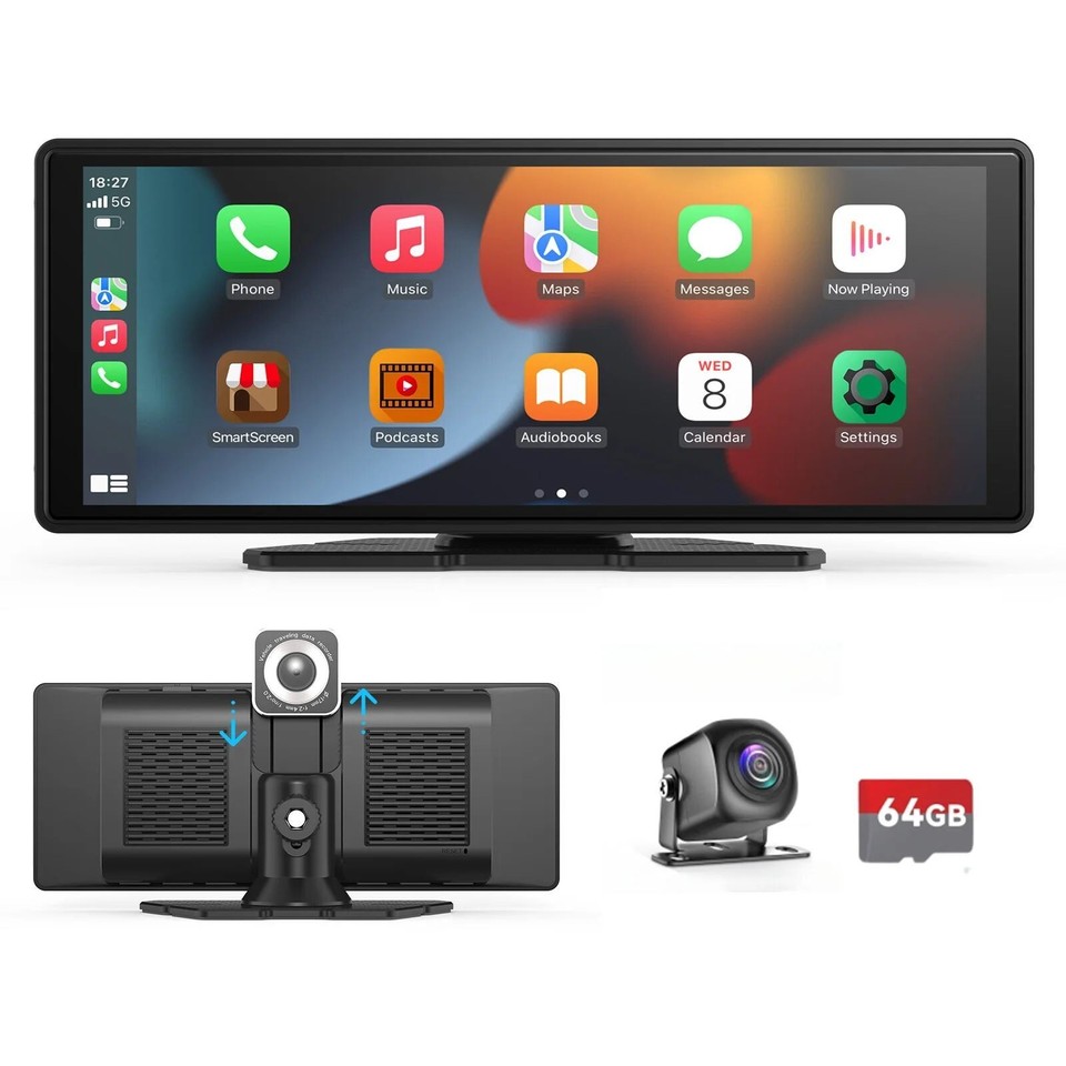 Apple Carplay & Android Auto 10 inch In-Car Display with Optional ...
