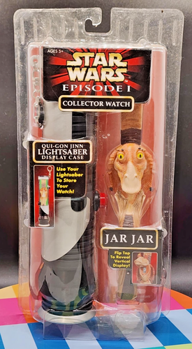 Star Wars Episode 1 Jar Jar Binks Collectors Watch & Lightsaber Display ...