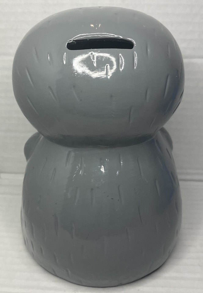 Cute Sloth Piggy Bank Gray/White Ceramic By Isaac Jacobs | eBay
