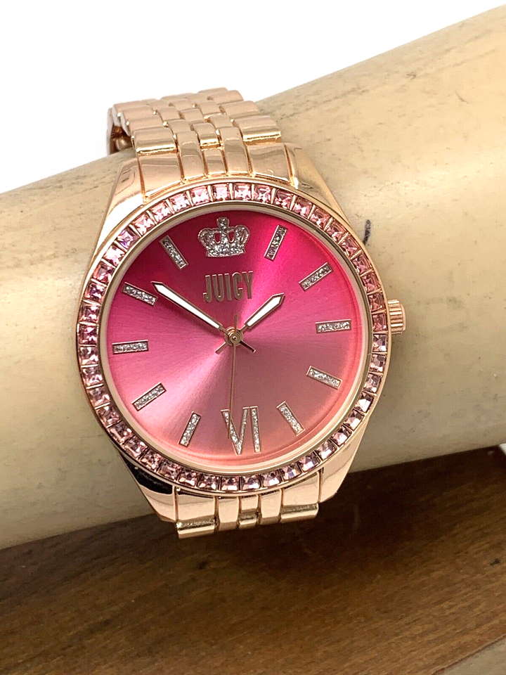 Juicy By Juicy Couture Women's Watch JC/5028 Quartz Pink Dial Rose Gold ...