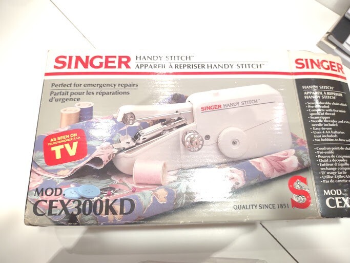 SINGER Handy Stitch Handheld Sewing Machine Model CEX300K In Box ...