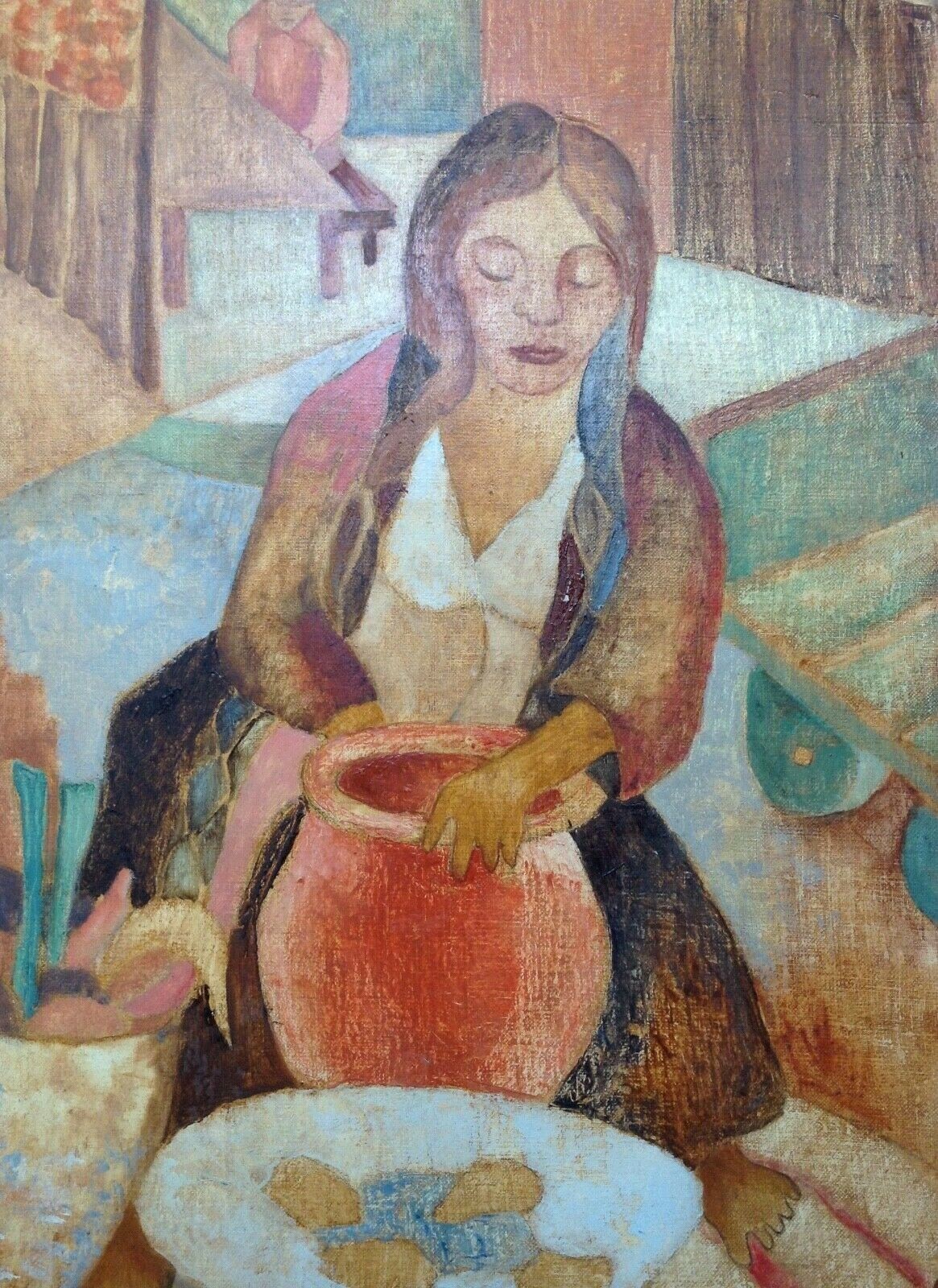 Nadine BOERI VEFOUR Portrait of a Mexican Original Oil Painting way ...