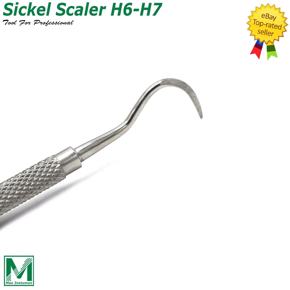 Sickle Scaler H6/H7 Dental Double Ended Periodontal Scaling Steel ...